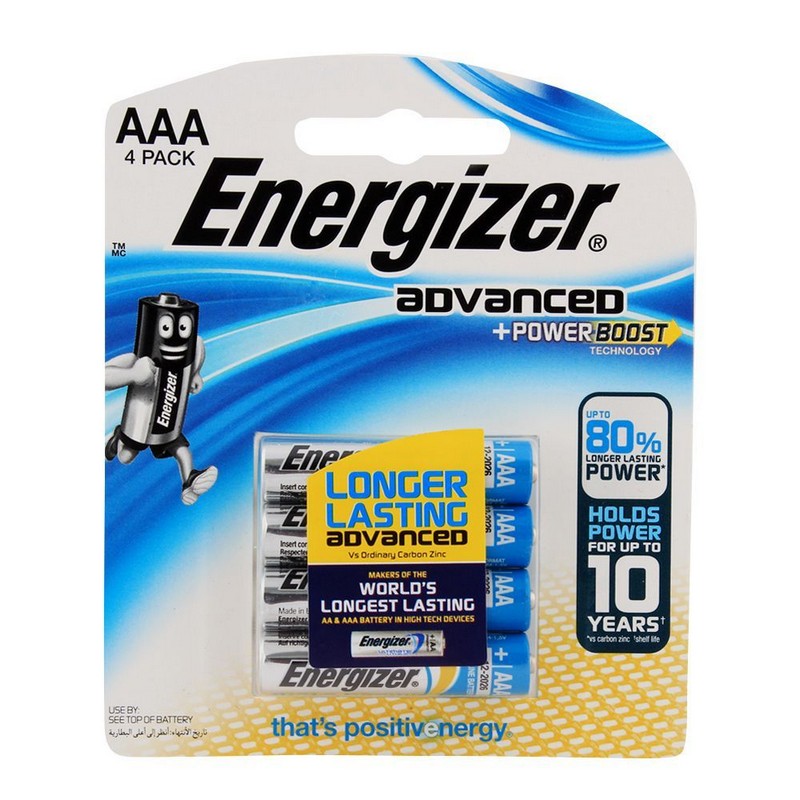 ENERGIZER ADVANCED AAA 4 PACK