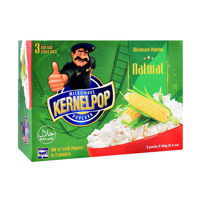 KERNEL POP POPCORN NATURAL CORN 3 IN 1