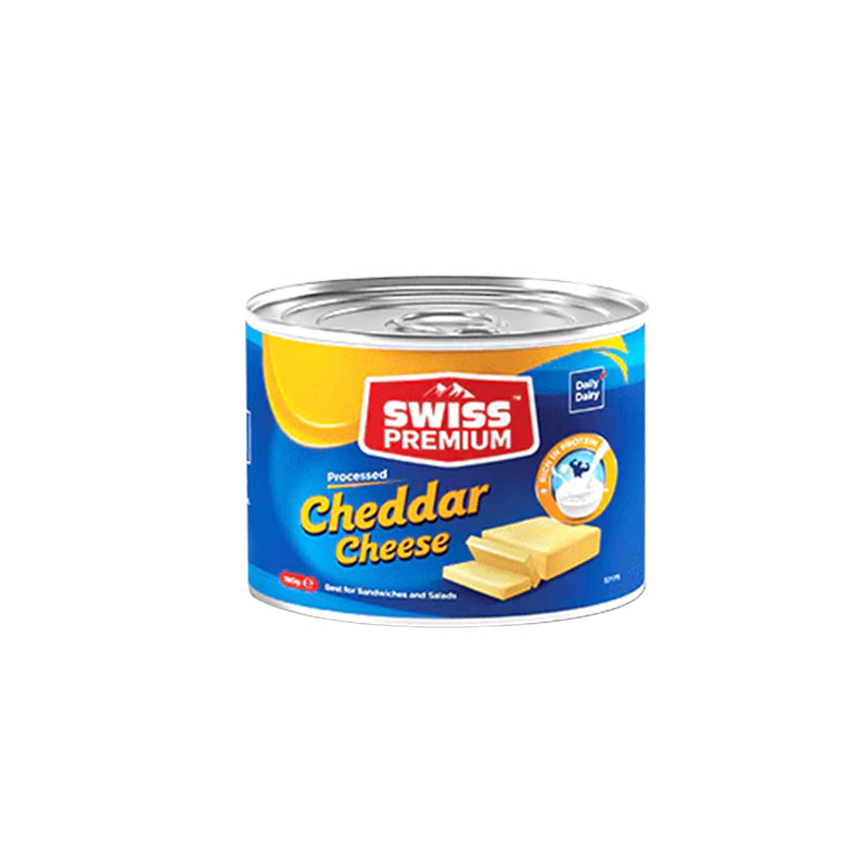 Buy swiss premium cheddar cheese 180gm tin at best price in Pakistan ...