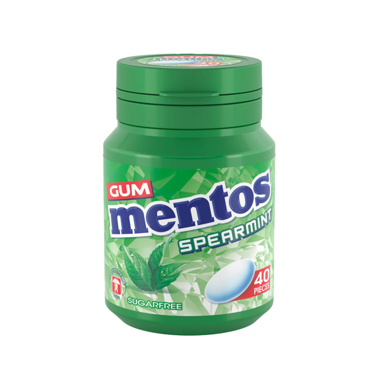 MENTOS CHEW GUM S/F SPEARMINT 63GM