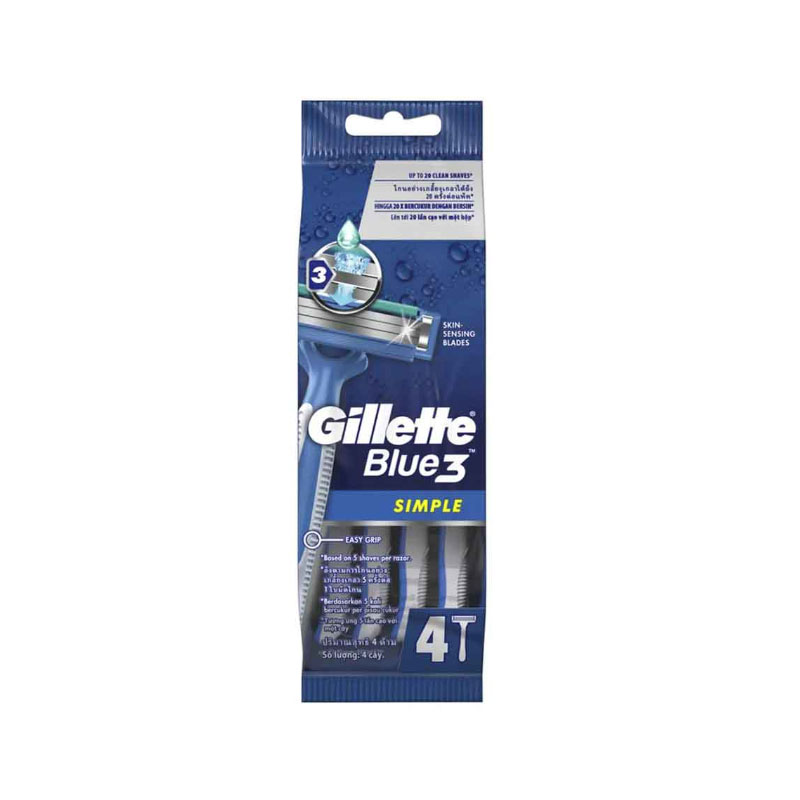 Buy gillette blue 3 simple razor 4s pouch at best price in Pakistan ...