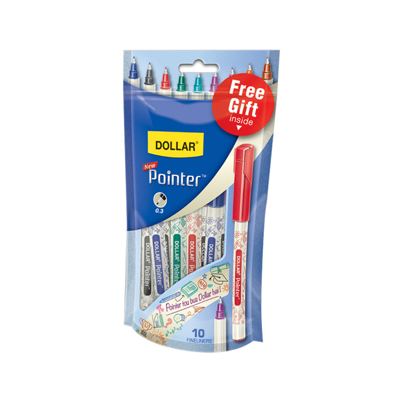 Buy dollar fine liner wow pointer 0.3 black 10`s at best price in Pakistan | Hydri Super Market