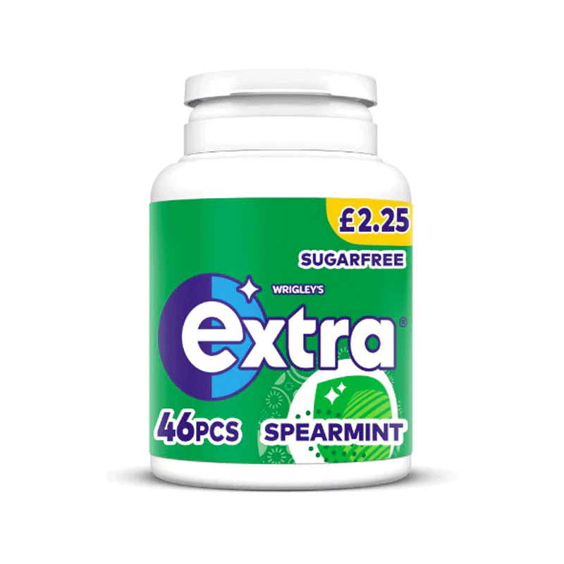 WRINGLES EXTRA S/F C.GUM JAR SPEARMINT
