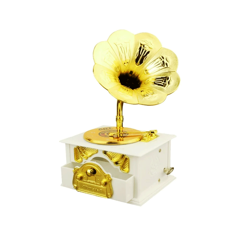 Buy antique gramophone decor retro music box white at best price in ...