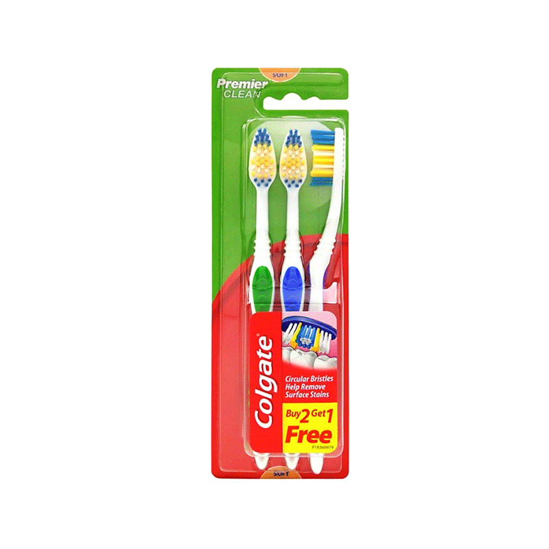 COLGATE TOOTH BRUSH PREMIER CLEAN SOFT TRIPLE PACK