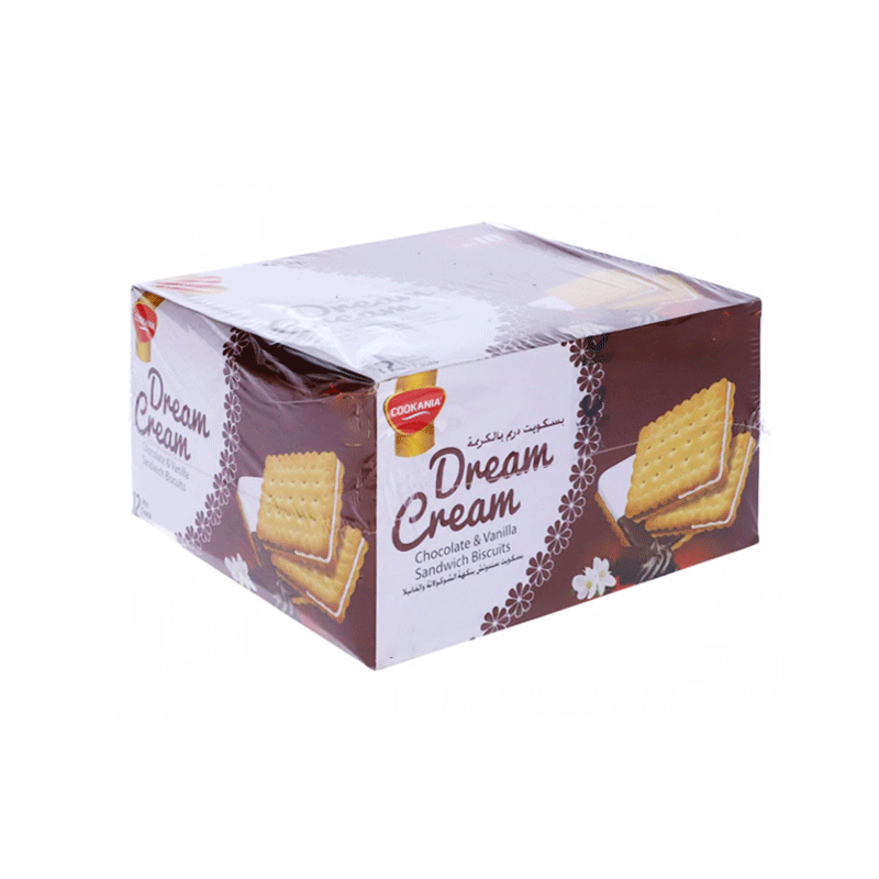 Buy cookania dream cream chocolate vanilla 18's mini snack pack at best ...
