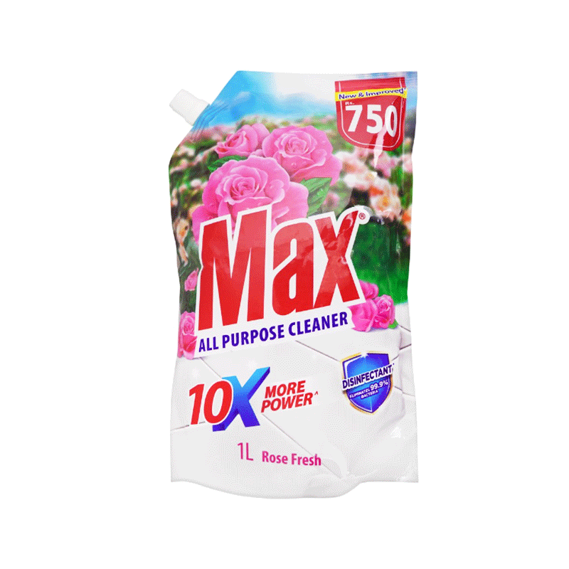 Buy max all purpose cleaner rose fresh 1ltr pouch at best price in ...