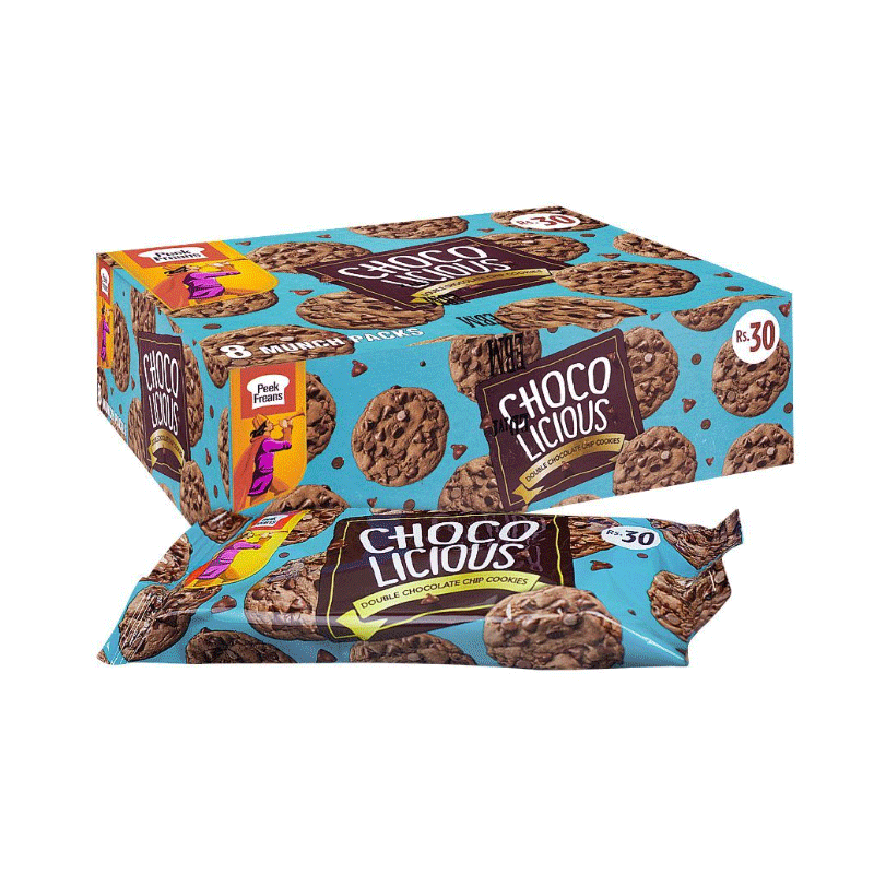 Buy peek freans chocolicious double chocolate chips biscuits munch pack ...
