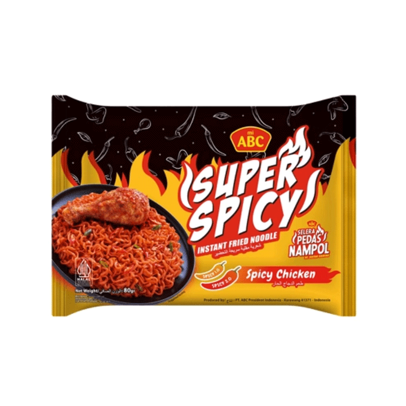 Buy mi abc fried noodle super spicy chicken 80gm at best price in ...