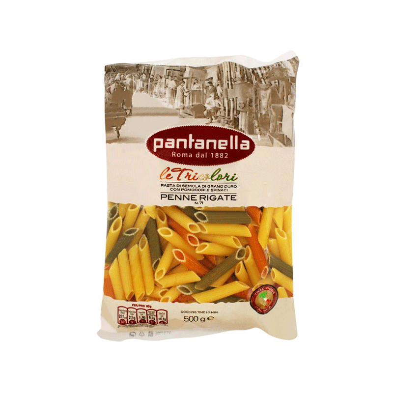 Buy pantanella pasta tricolor penne rigate 71 500gm at best price in ...