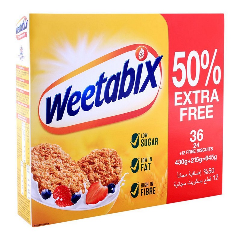WEETABIX ORIGINAL NATURAL WHOLE WHETA CEREAL 645GM