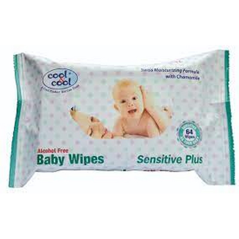 COOL & COOL BABY WIPES 64`S