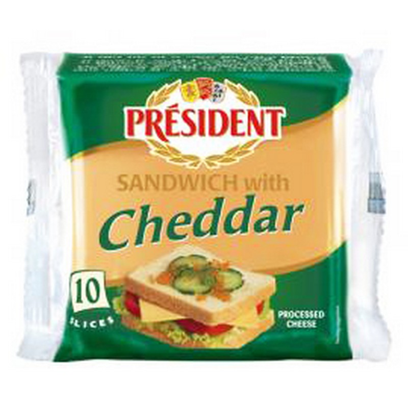 PRESIDENT SANDWICH WITH CHEDDAR 12 SLICES