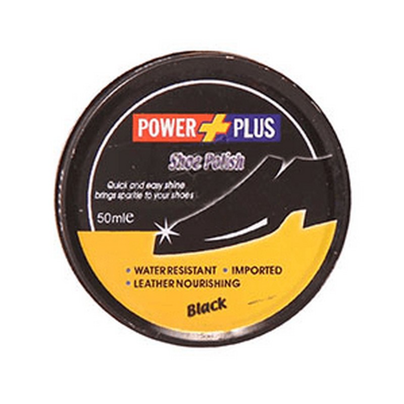 POWER PLUS SHOE POLISH CREAM BLACK 50ML