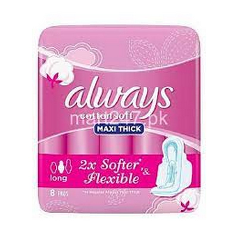 ALWAYS MAXI THICK COTTON SOFT 8`S