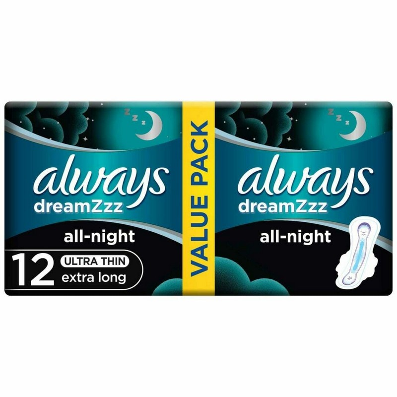 ALWAYS ULTRA THIN EXTRA LONG DREAMZ 12PADS