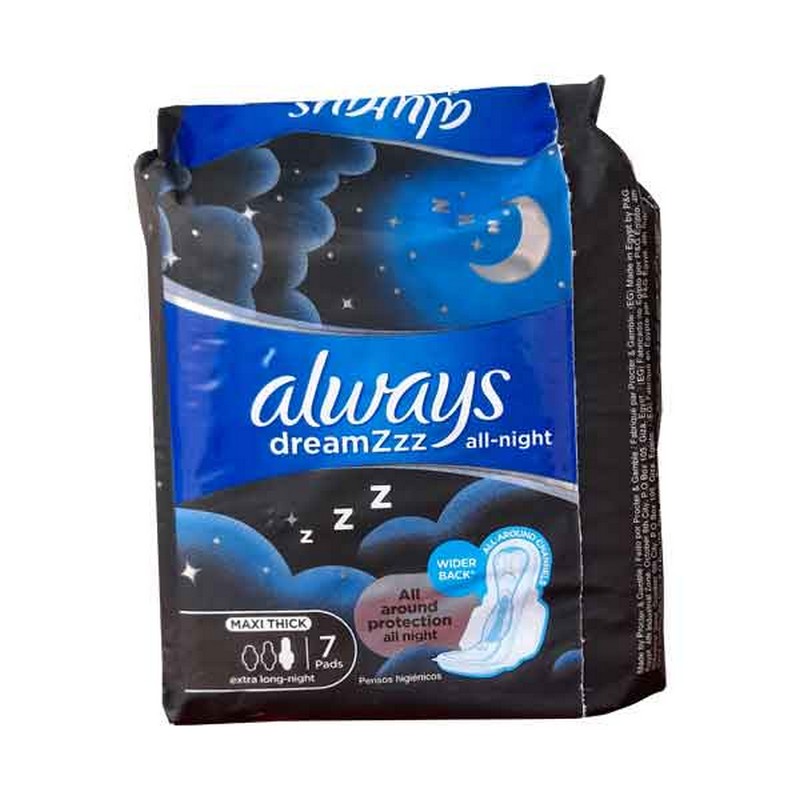 ALWAYS MAXI THICK DREAMZ ALL NIGHTS 7 PADS
