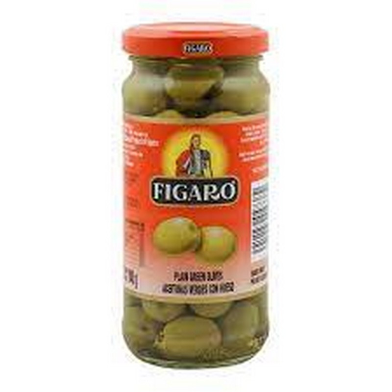 FIGARO PLAIN GREEN OLIVES 450GM