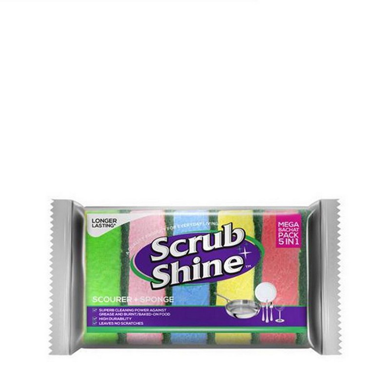 SCRUB SHINE SPONGE 5 IN 1 MEGA PACK