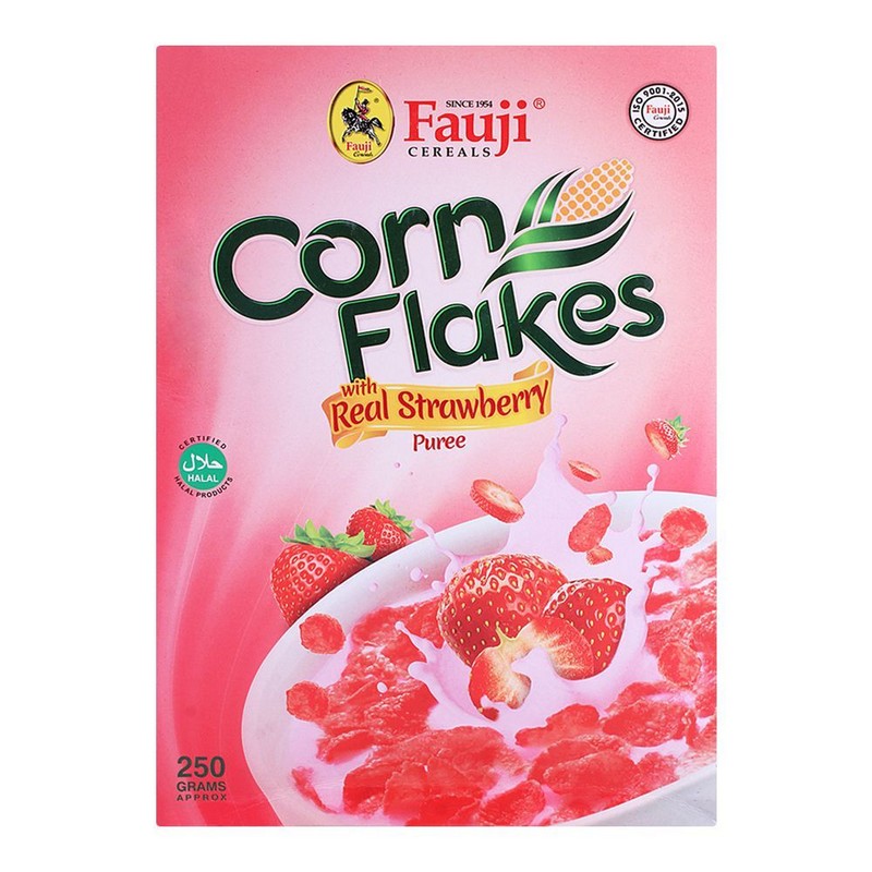 FAUJI CORN FLAKES STRAWBERRY 250GM