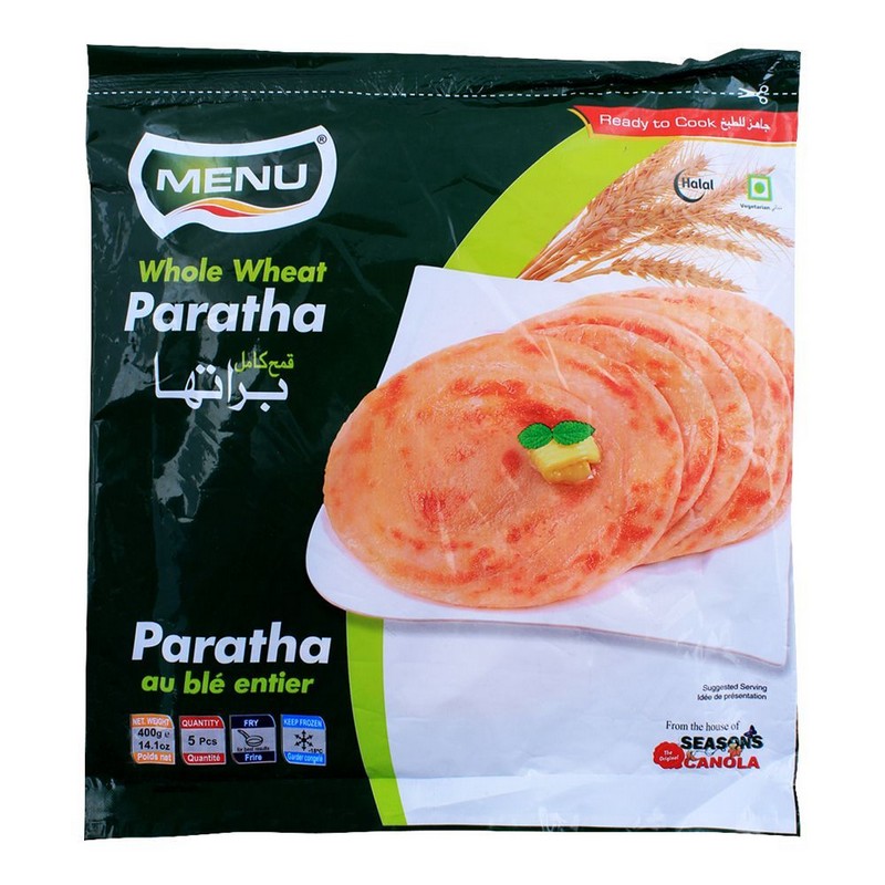MENU WHOLE WHEAT PARATHA 5PCS 400G