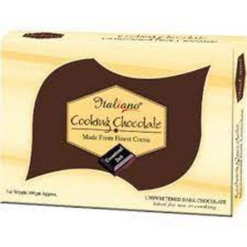 ITALIANO UNSWEETEND DARK CHOCOLATE 300GM