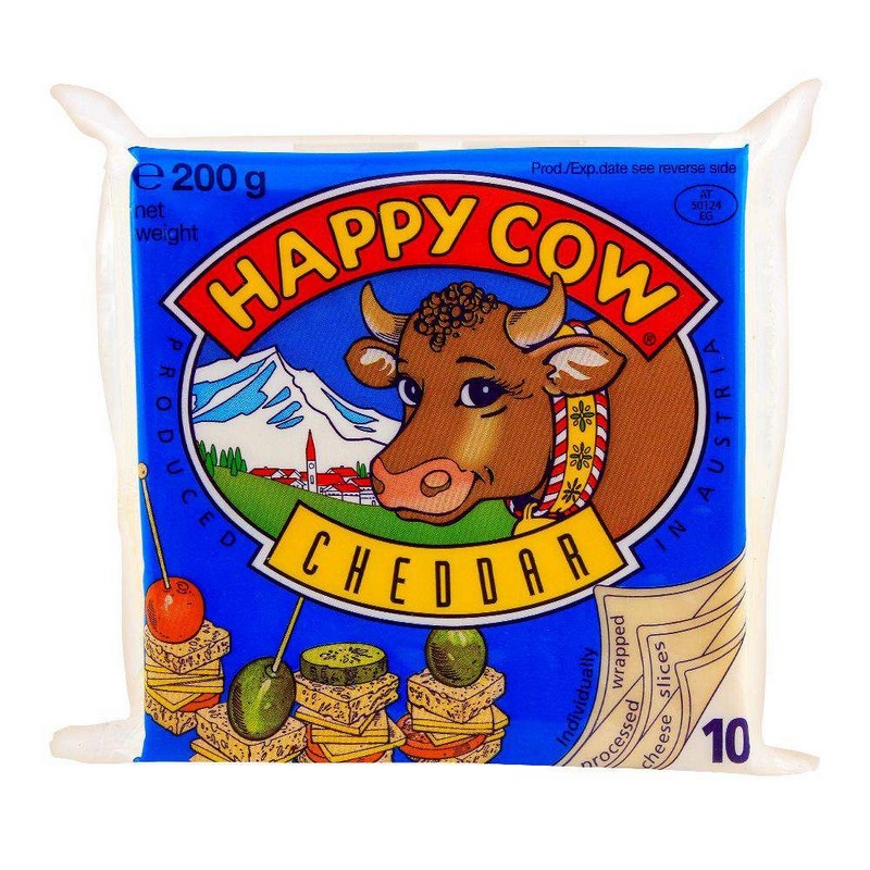 HAPPY COW CHEDDAR CHEESE 10PCS 200G