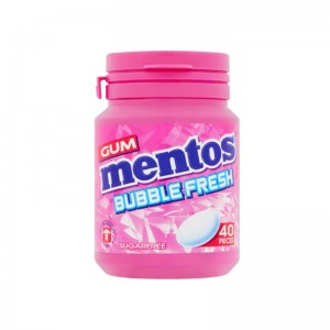 MENTOS BUBBLE FRESH GUM JAR 56GM