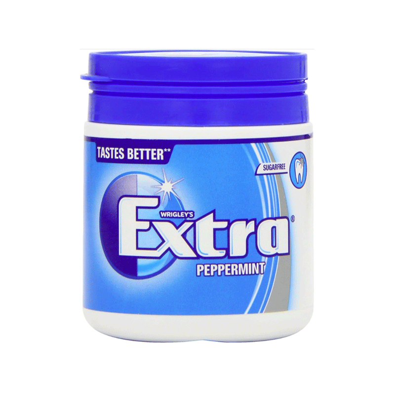 WRIGLEY EXTRA GUM PEPPERMINT JAR 84GM