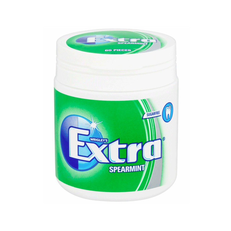 WRIGLEY EXTRA GUM SPEARMINT JAR 84GM