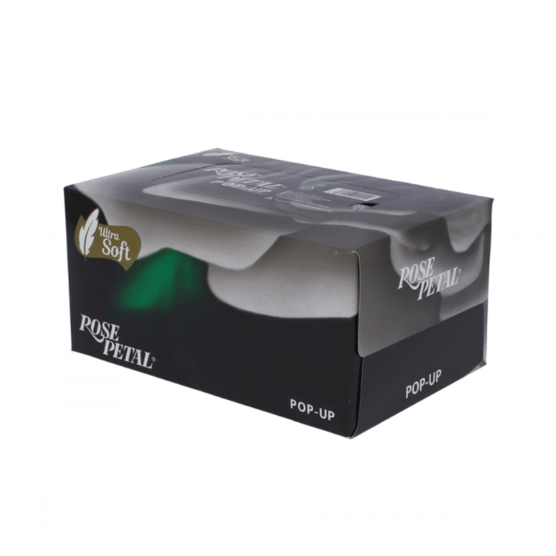 ROSE PETAL TISSUE BOX POP-UP SOFT&GENTLE 150X2