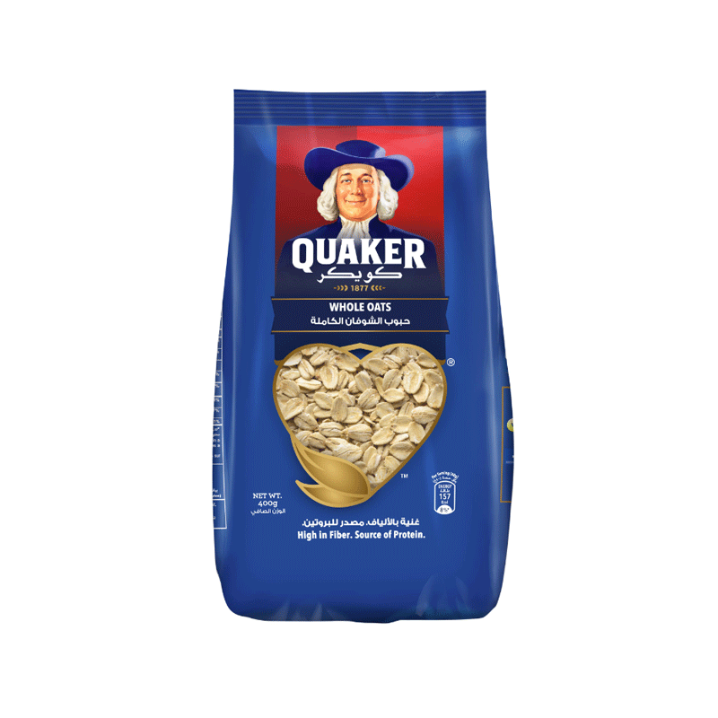 QUAKER WHOLE OAT BLUE 400GM POUCH