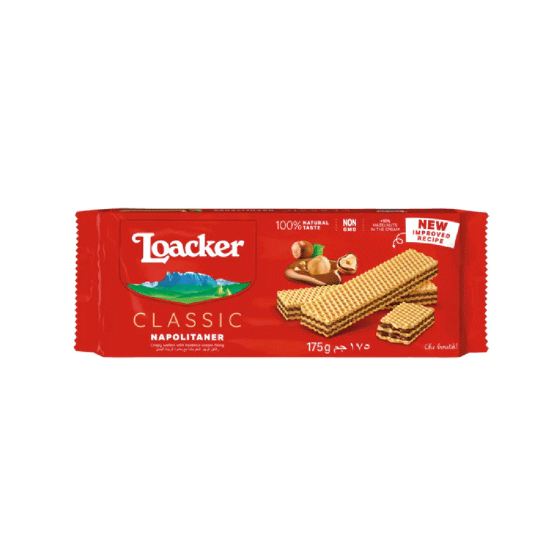 LOACKER WAFERS HAZELNUT 175GM