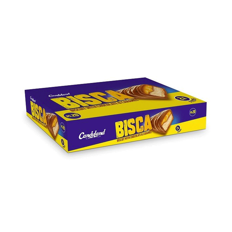 CANDYLAND BISCA CHOCOLATE & CARAMEL RS20 18'S BOX