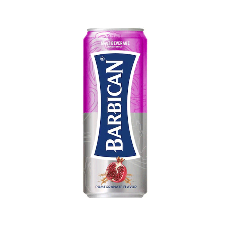 BARBICAN MALT DRINK POMEGRANATE 250ML CAN