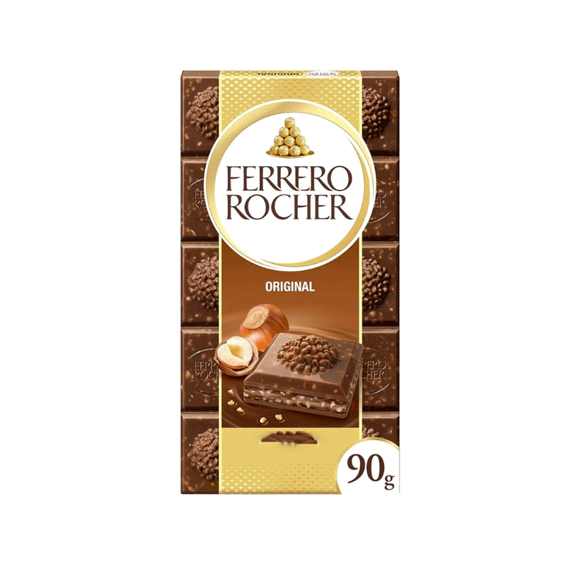 FERRERO ROCHER ORIGINAL MILK CHOCOLATE 90GM