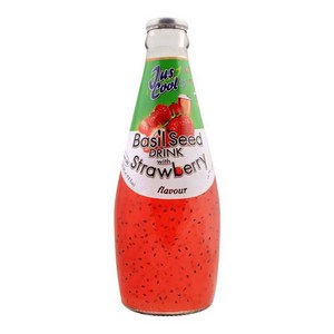 JUST COOL BASIL SEED DRINK STRAWBERRY 300ML