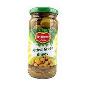 DEL MONTE PITTED GREEN OLIVES 235GM